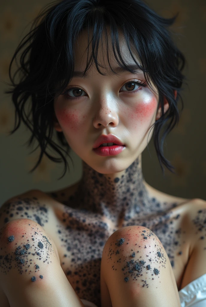 Sexy gal, ((M-shaped legs: 1.5))), ((grotesque skin caused by ...