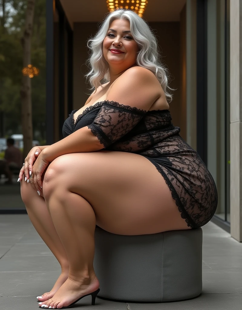 An Older Woman 80years Old Older 1 Plus Size Model Chubby Seaart Ai