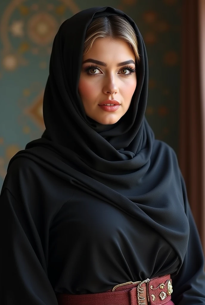 Arab hijabi Muslim sexy mom aged 50 year showing big large boobs hard ...