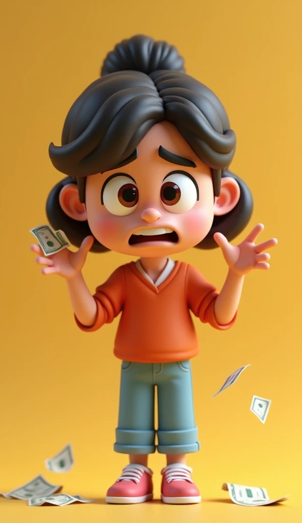 1girl angry carton 3d Trouble paying electricity bills - SeaArt AI