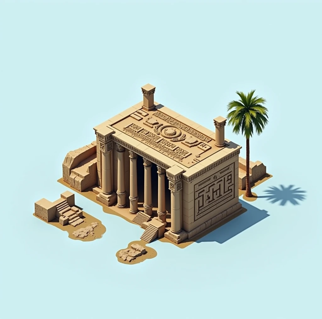 Ancient palmyrene building - SeaArt AI