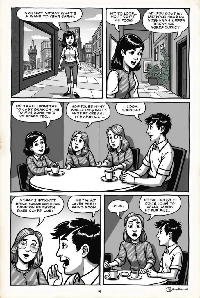 A newspaper comic from the 60s black and white with captions several ...