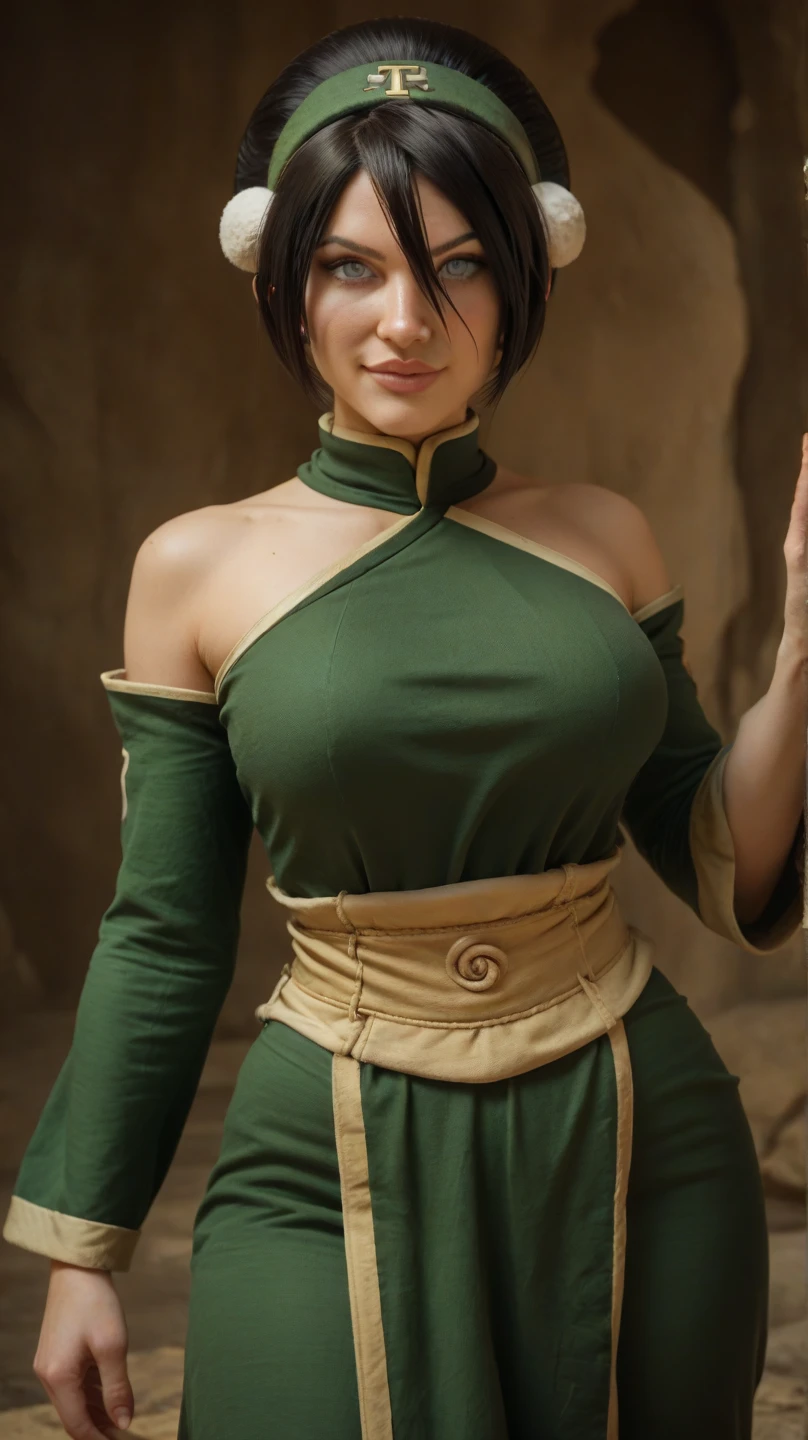 Real life shoot. Ultrarealistic, Toph beifong from avatar, ( - SeaArt AI