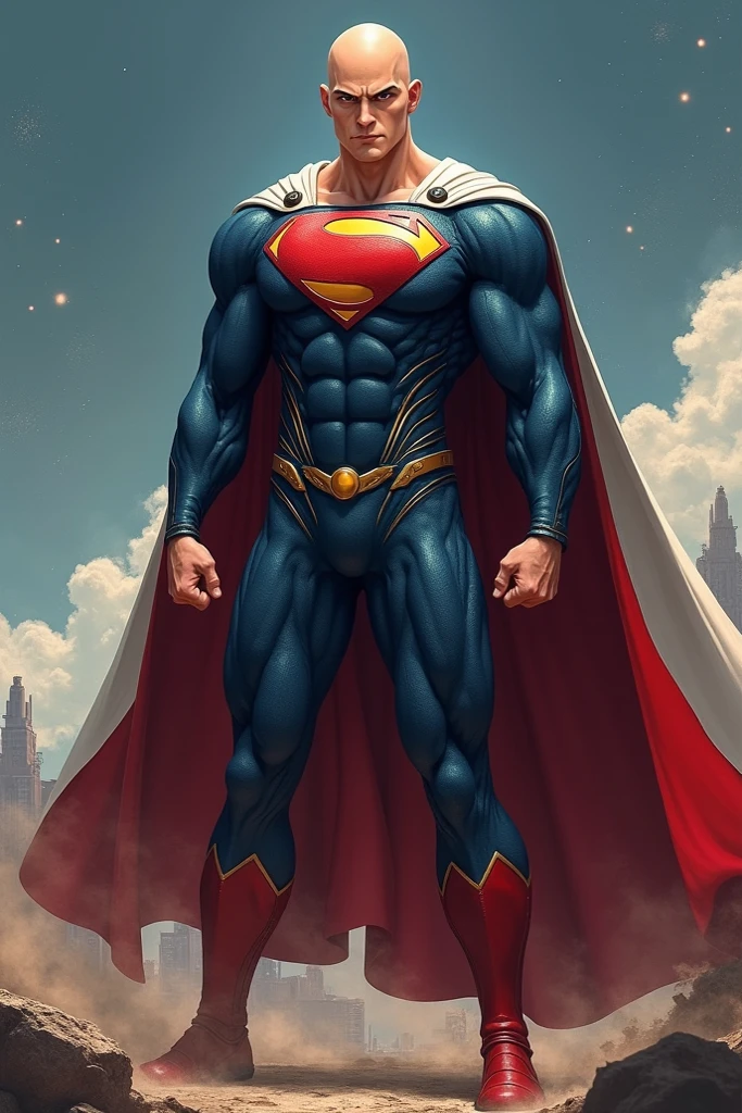 Saitama one punch combie superman full body - SeaArt AI