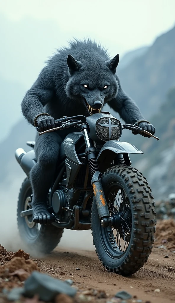 "The hybrid is a menacing blend of wolf and dirt bike, with the bike ...