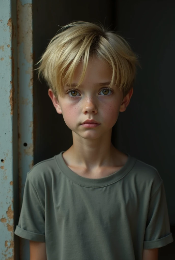 1 boy, , 12-years-old, shotacon, blonde hair, brown eyes, serious ...