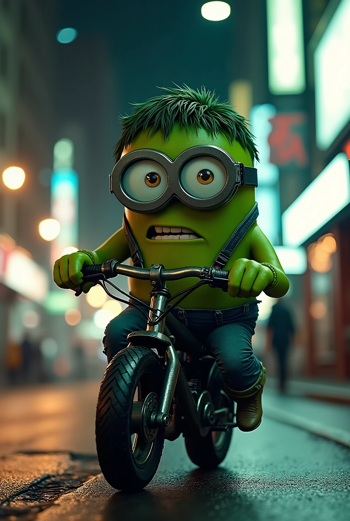 Arafed image of a cartoon character riding a motorcycle - SeaArt AI