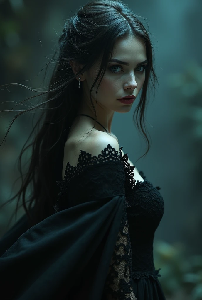 A beautiful vampire woman, 1girl, full body, cinematic lighting - SeaArt AI