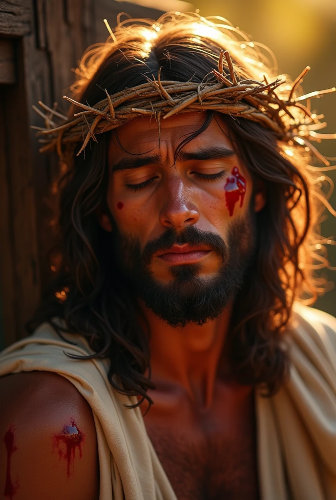 A mesmerizing cloThe image shows a artistic representation of Jesus ...