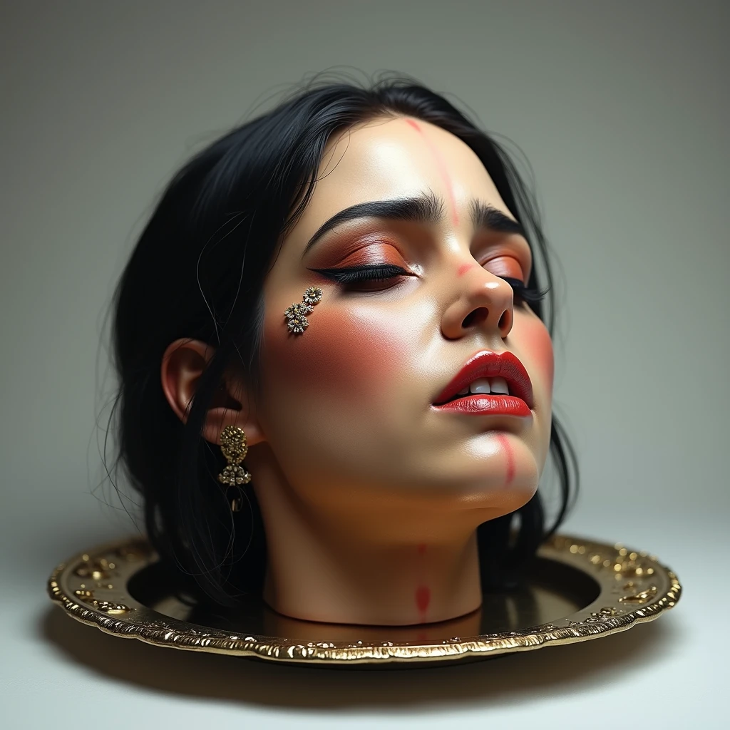 ((Desi Bride Disembodied head with beautiful face wearing makeup ...