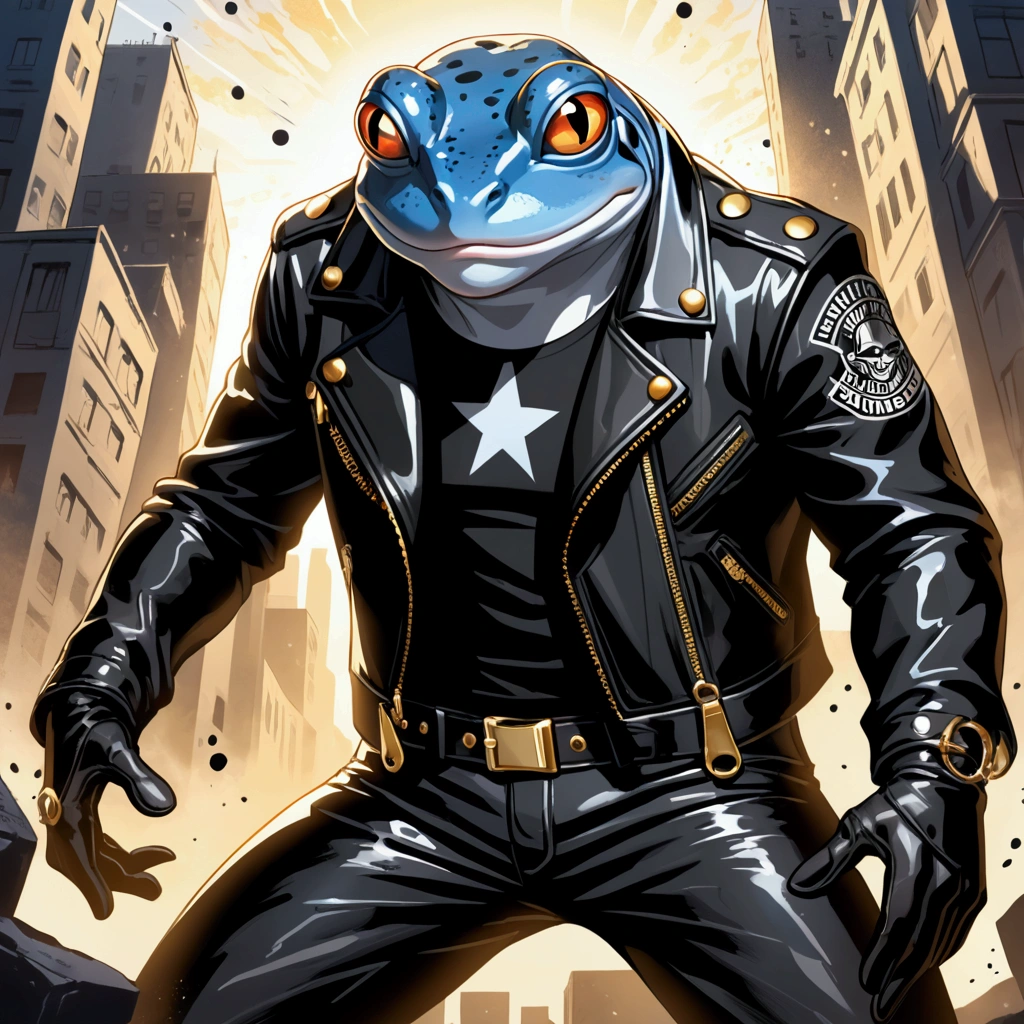 Closeup, A highly detailed digital illustration of an extremely badass ...