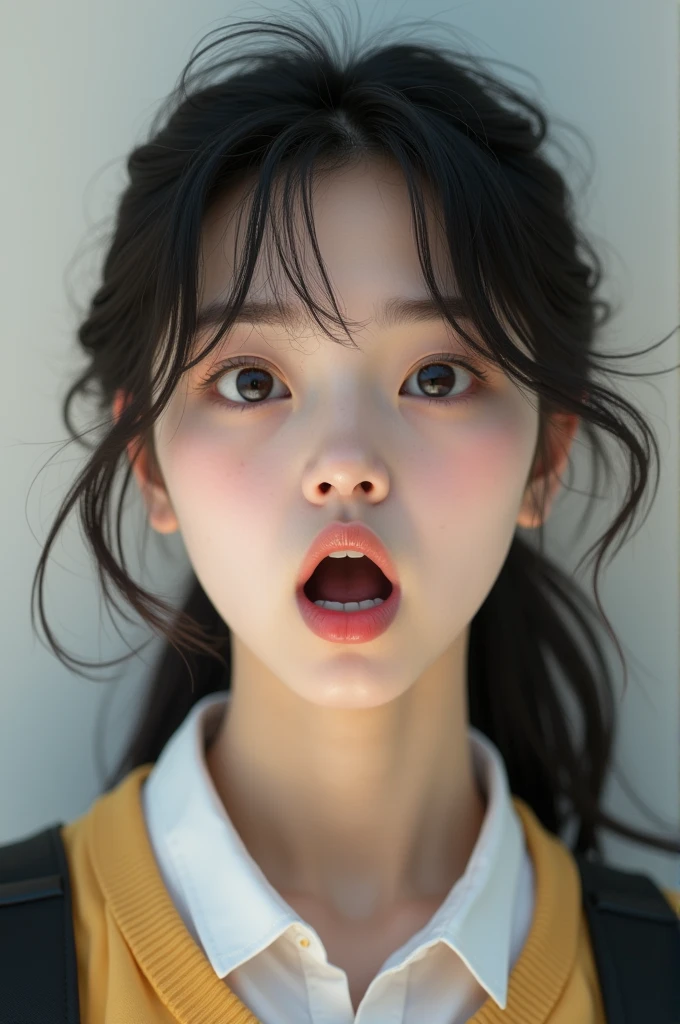 口を開けた韓国人女子大生 - SeaArt AI