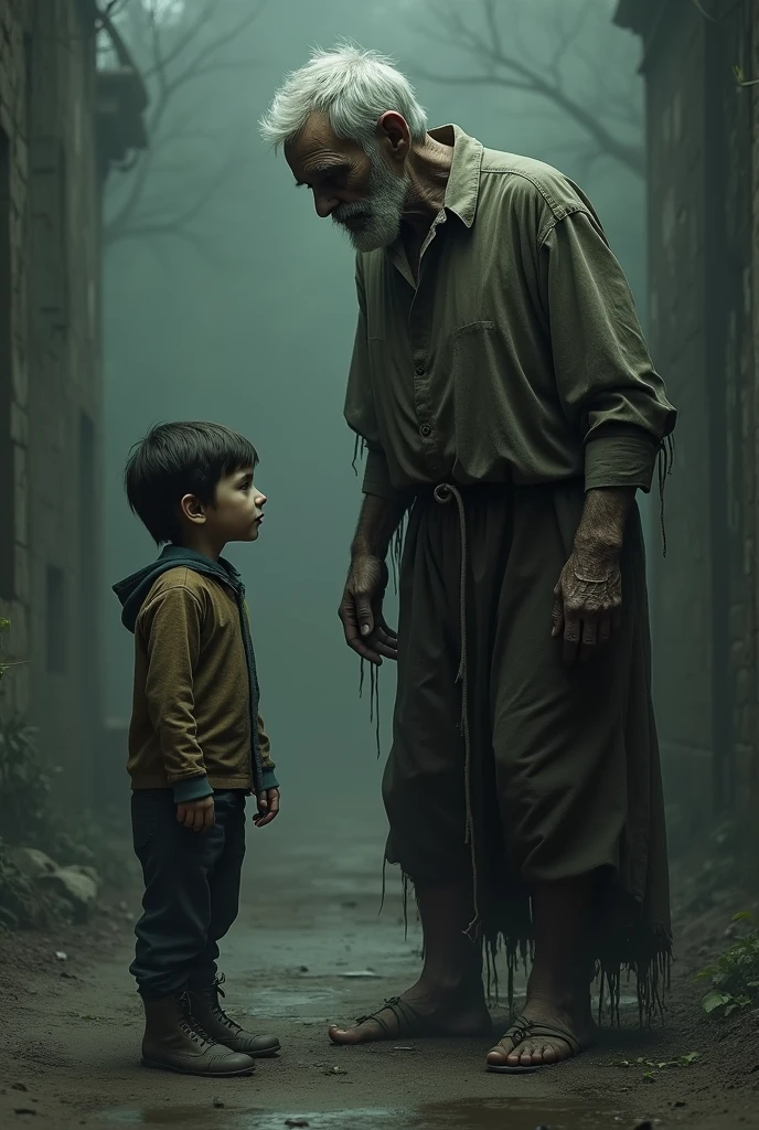 Create a boy with a 60-year-old dead man - SeaArt AI
