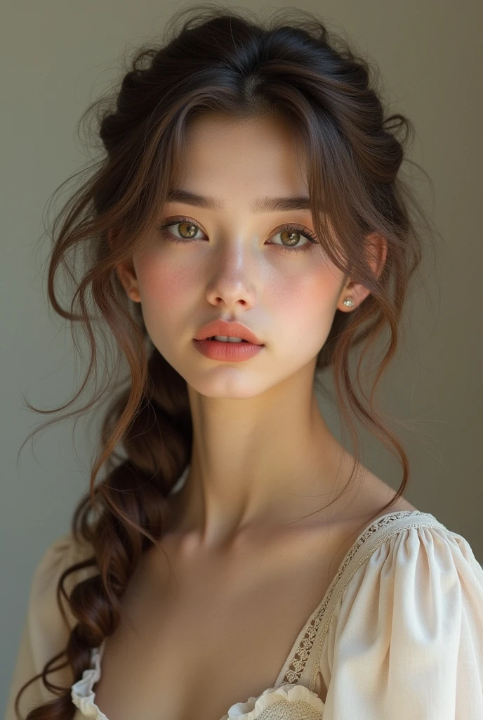 Make her have a slight cleft chin and lighter hair. She also has ...