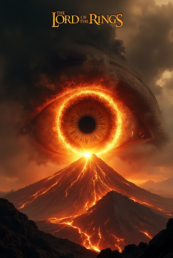 The Lord of the Rings movie poster, featuring a massive and menacing ...