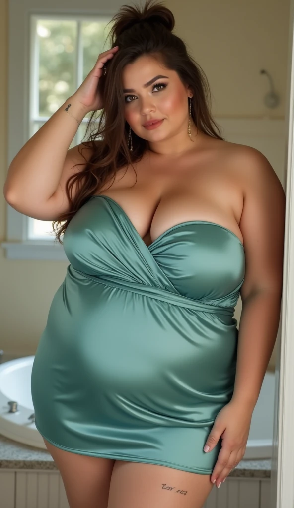 Big wide ass curvy hourglass milf,chubby face,milky white skin body - SeaArt AI