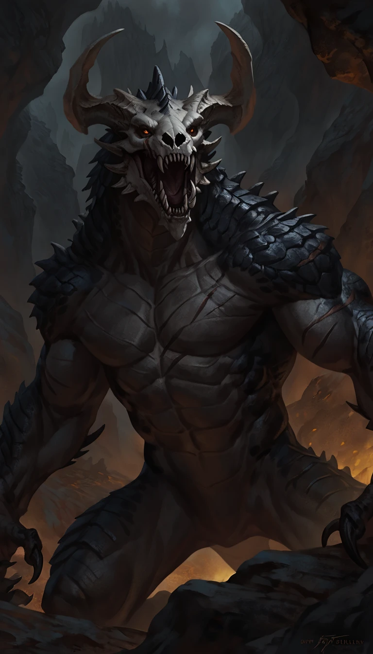 Lizardfolk, anthro dragon lizard, solo, portrait, scaly, detailed ...