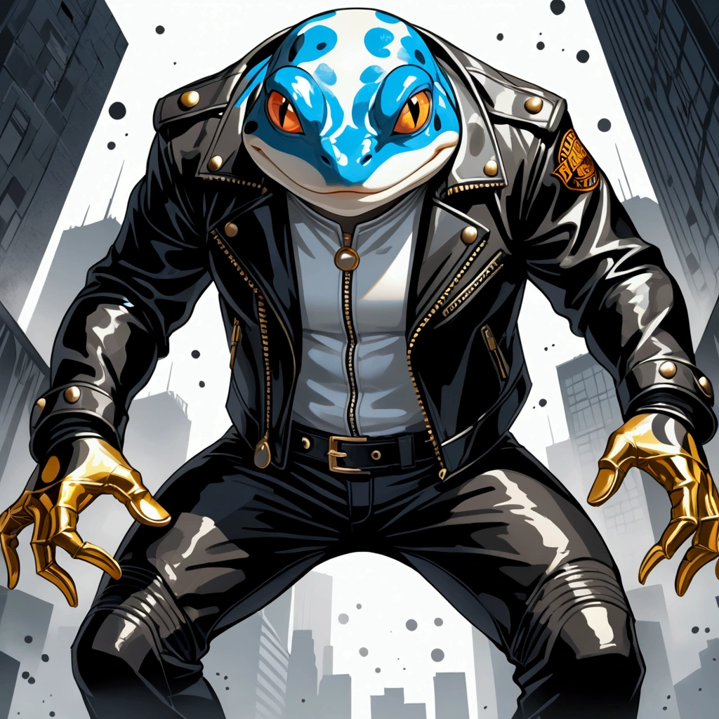 Closeup, A highly detailed digital illustration of an extremely badass ...