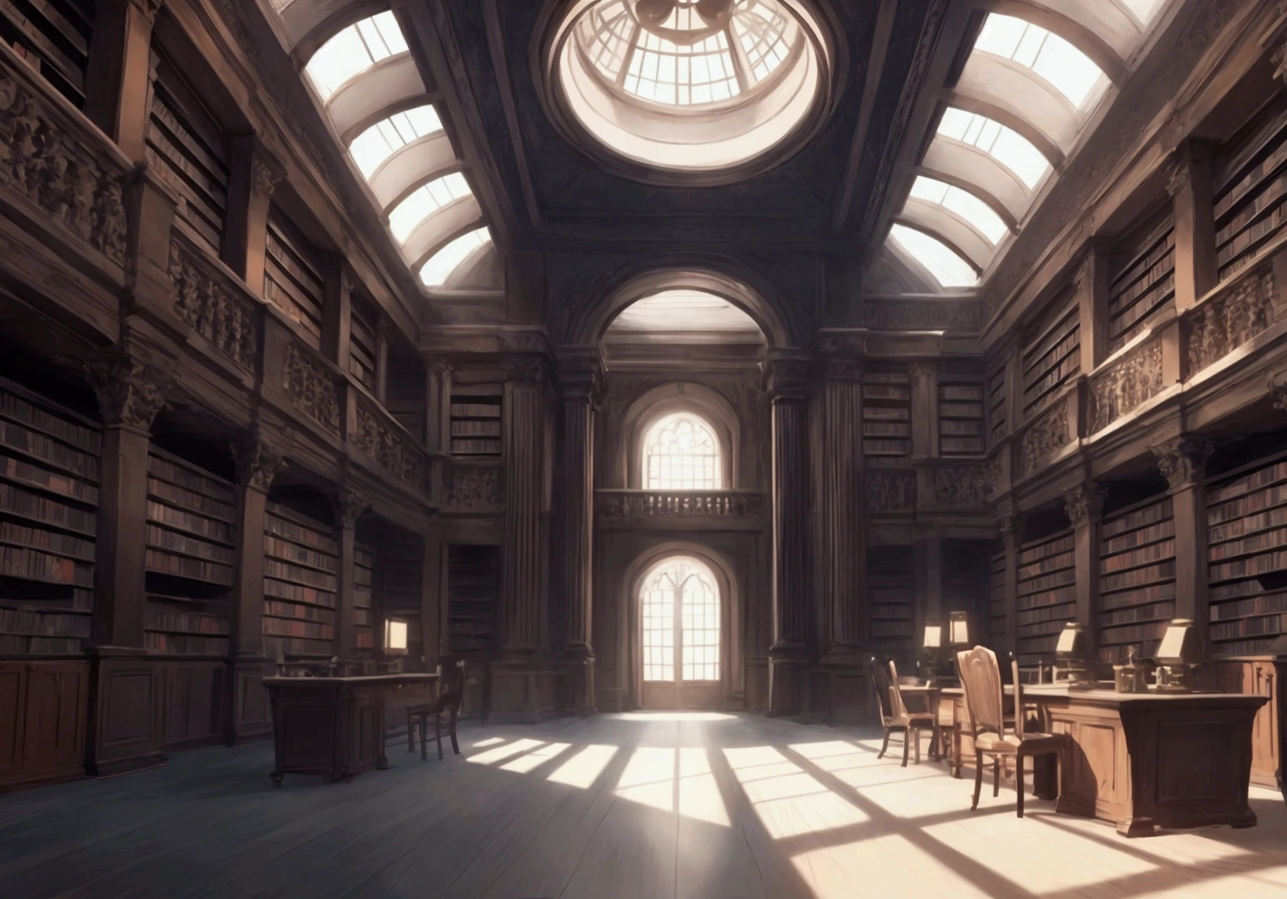 library/Fantasy/ Academy /Mysterious / no people/Inside the quiet ...