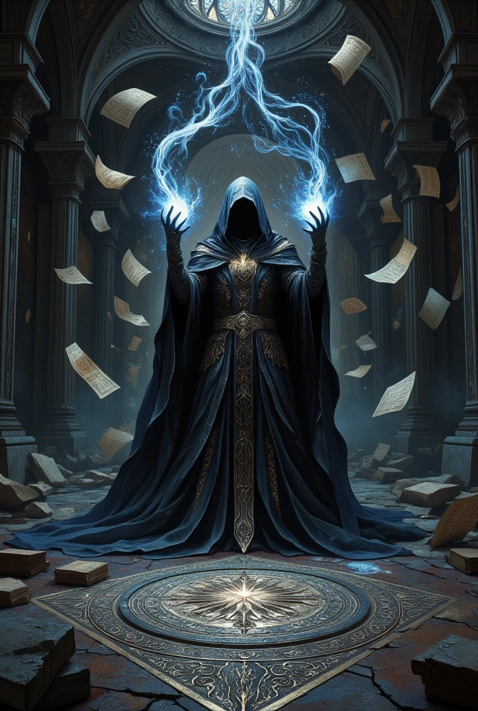 (Picture a dark sorcerer engaged in an epic magical duel) amidst a ...