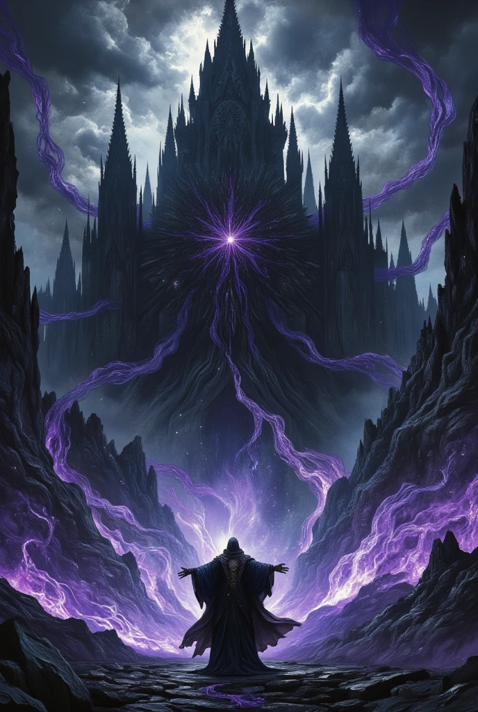 (Picture a dark sorcerer engaged in an epic magical duel) amidst a ...