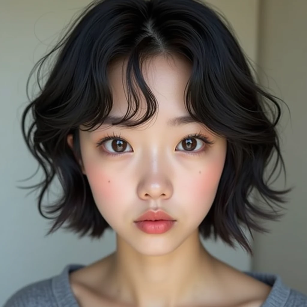 A 20-year-old East Asian woman with a striking, cool appearance - SeaArt AI