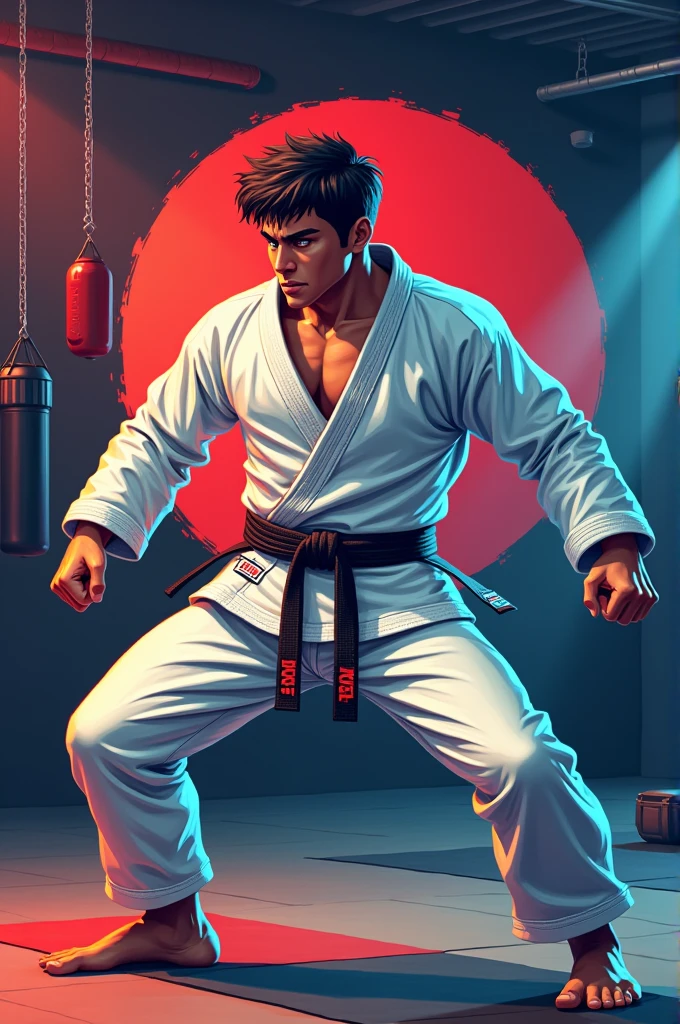 Create a Jiu-Jitsu-themed birthday invitation for a teenager with date ...