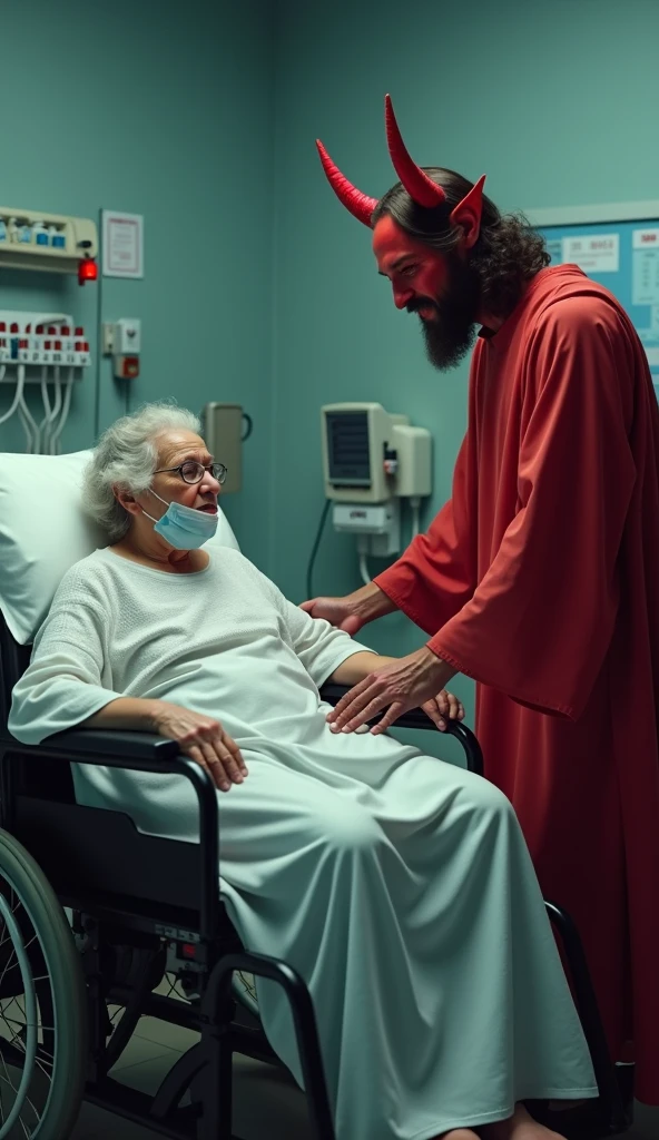 Create an ultra-realistic 4K image where there are three characters ...