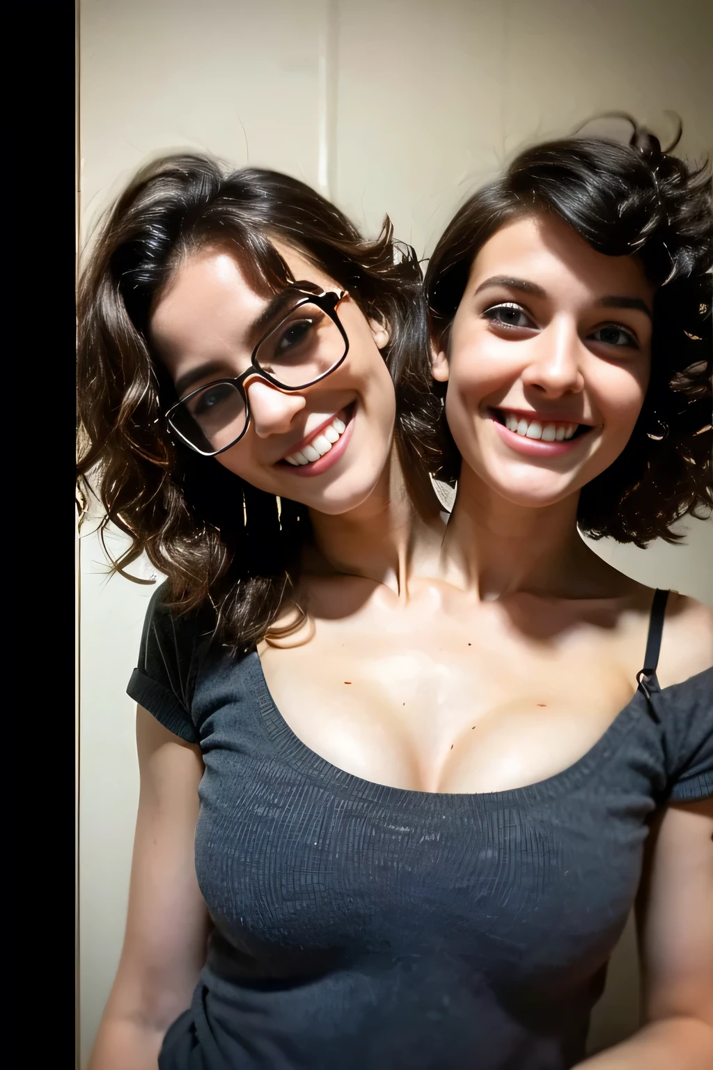 There are two women that are posing for a picture together - SeaArt AI