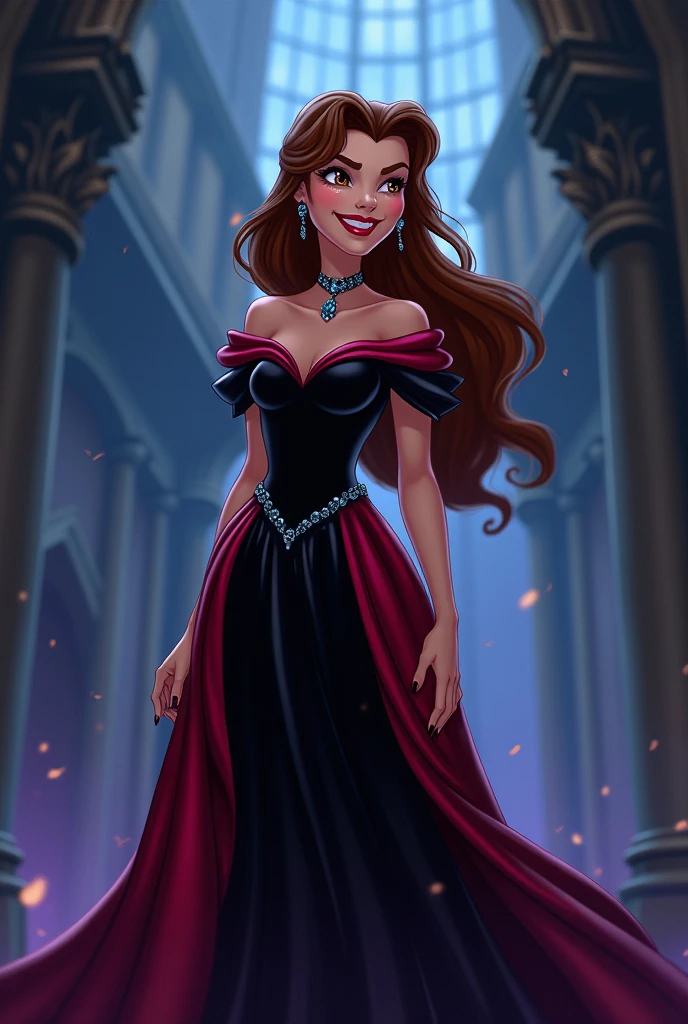 Disney princess Belle reimagined as an evil villain in disney animated ...