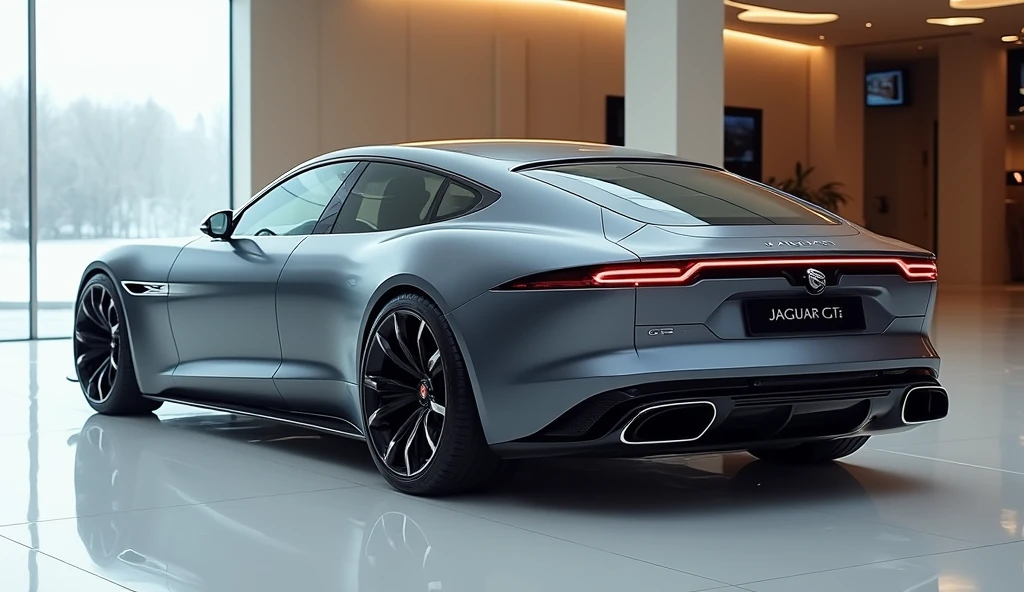 Lift Side view of painted (Gleamy Gray colour )(classic 2025 Jaguar GT ...