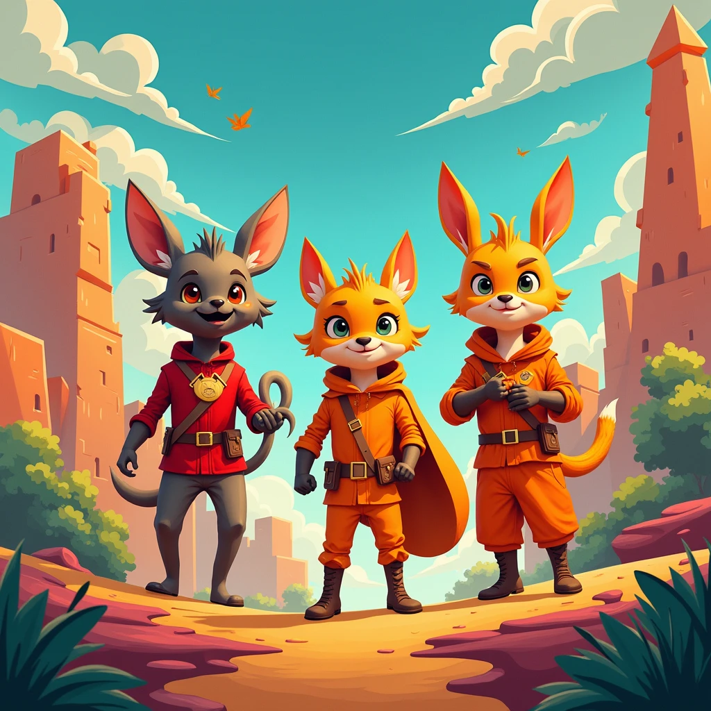 Saffron cartoon heroes - SeaArt AI