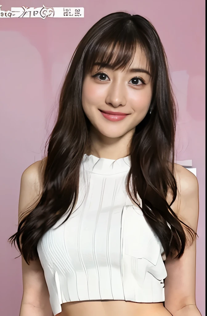 Arafed asian woman with long hair and a white top - SeaArt AI