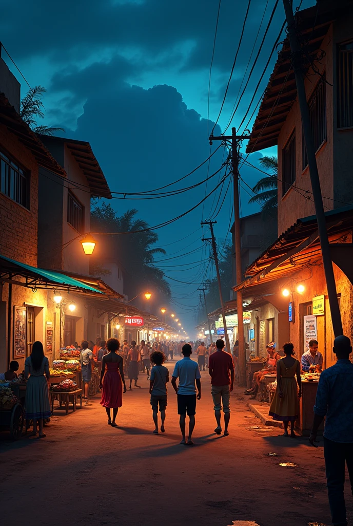 Uganda burton street at night - SeaArt AI