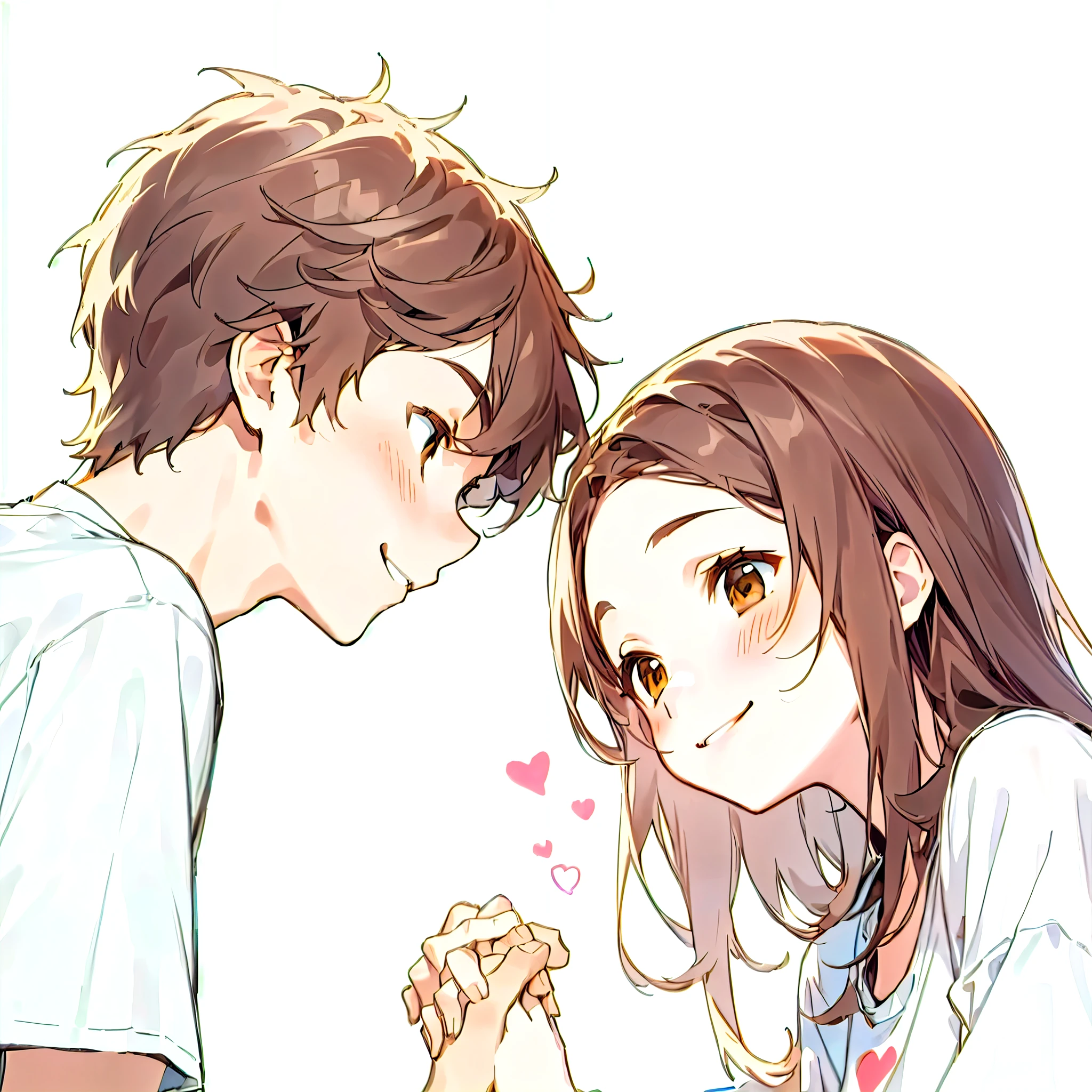 Anime - style picture of a man and woman holding hands - SeaArt AI