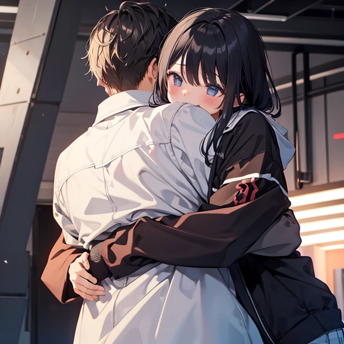 1 girl、1. Boy、 Hug、♡ - SeaArt AI