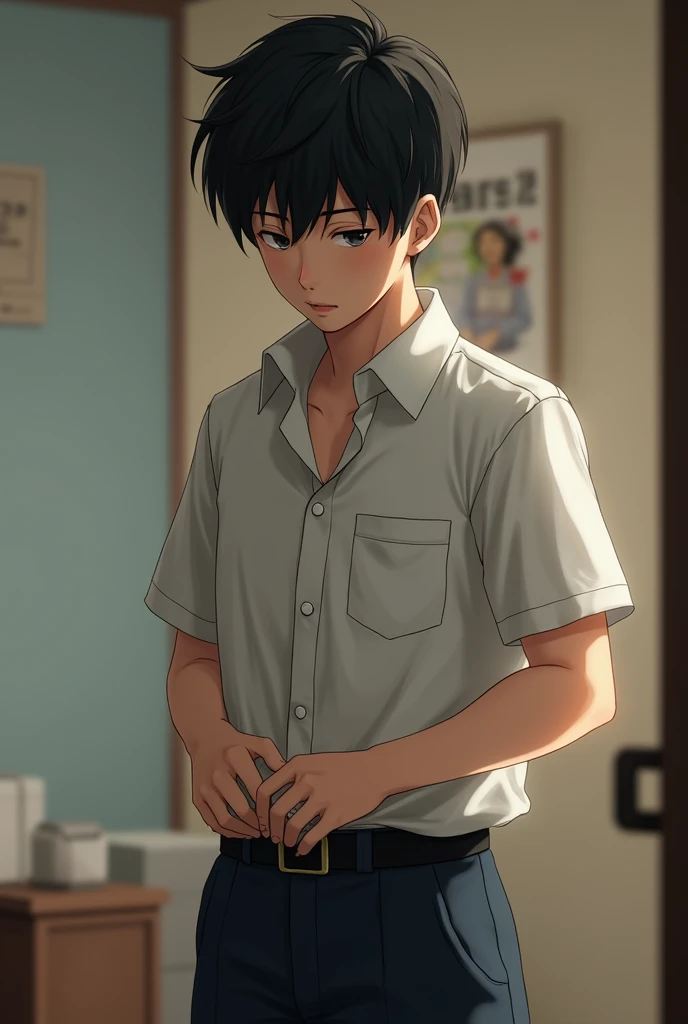 boy student changing clothes in real life, Japanese - SeaArt AI