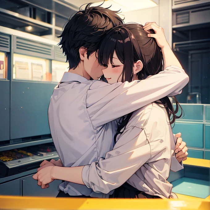 1 girl、1. Boy、 Hug、♡ - SeaArt AI