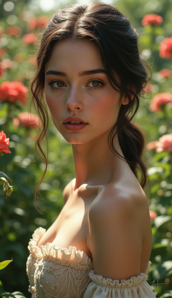 Create a image of young beautiful women with a sharp facial features and symmetr - SeaArt AI