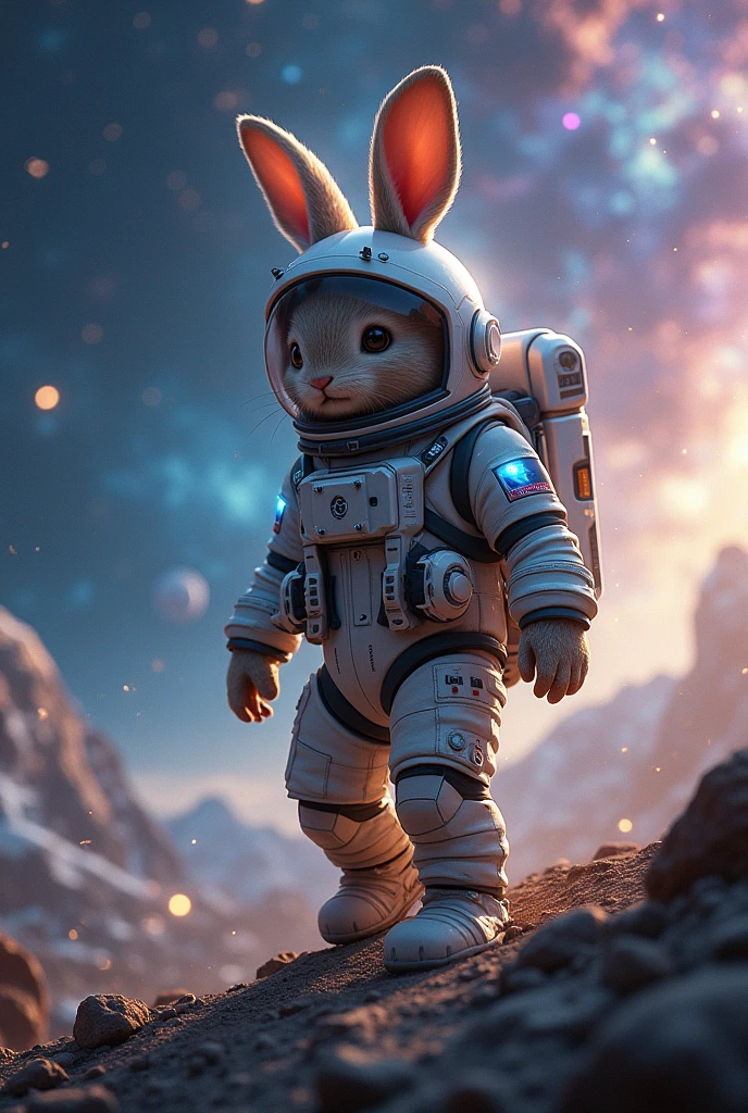 Galactic astronaut rabbit - SeaArt AI