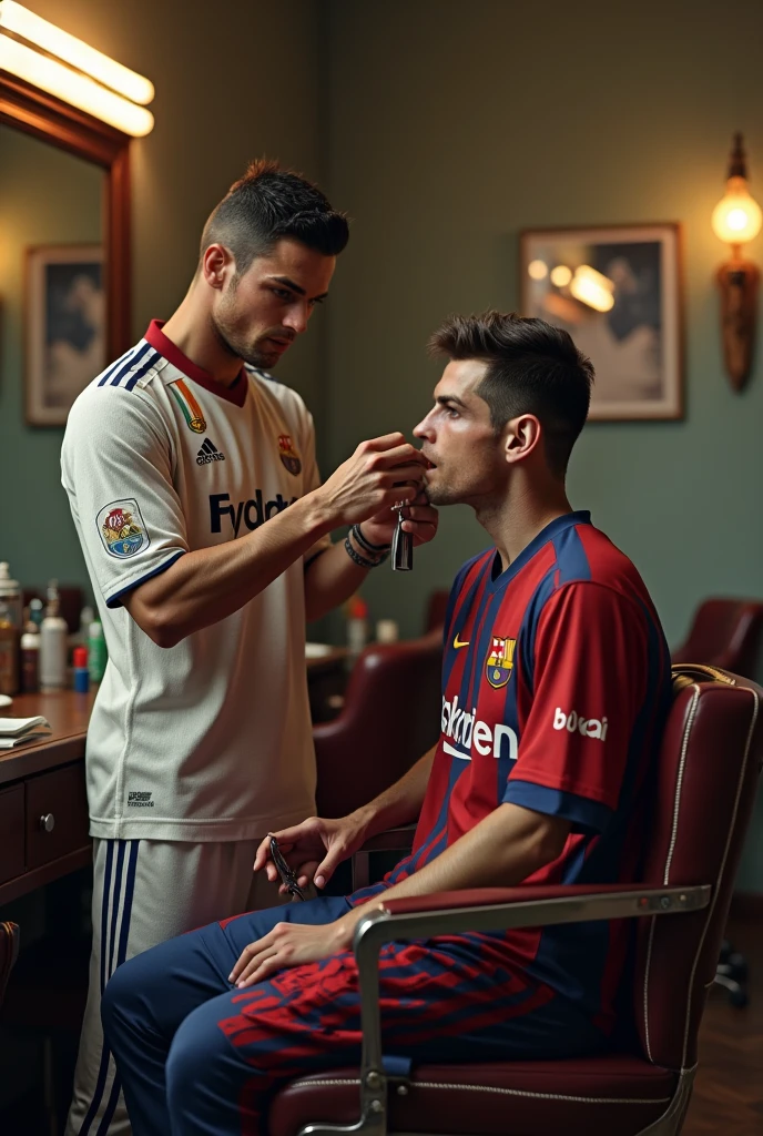"Generate a hyper-realistic image of Cristiano Ronaldo, wearing his ...