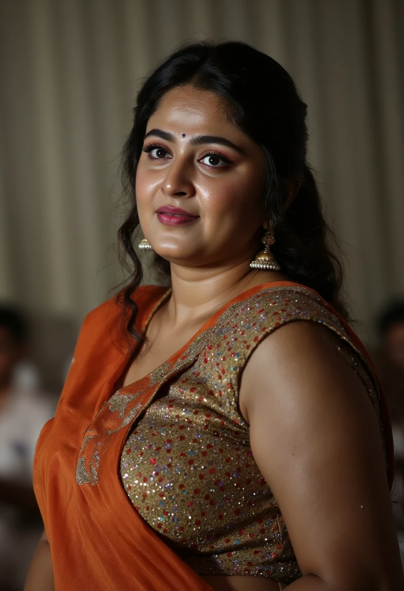 Gorgeous Desi mature aunty, fleshy thick figure, bulky figure - SeaArt AI