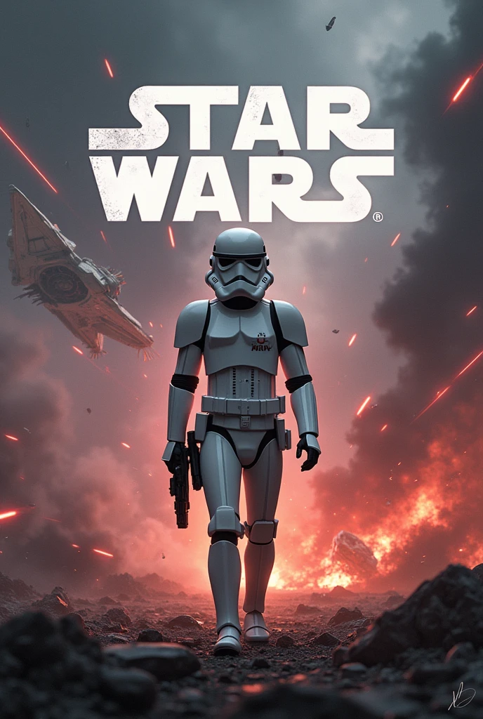 make a stormtrooper in a space war with the inscription TEAM AWESOME in ...