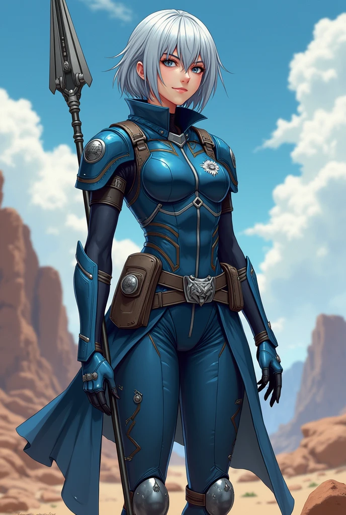 a fierce 45-year-old full-body female leader and strategic with a ...