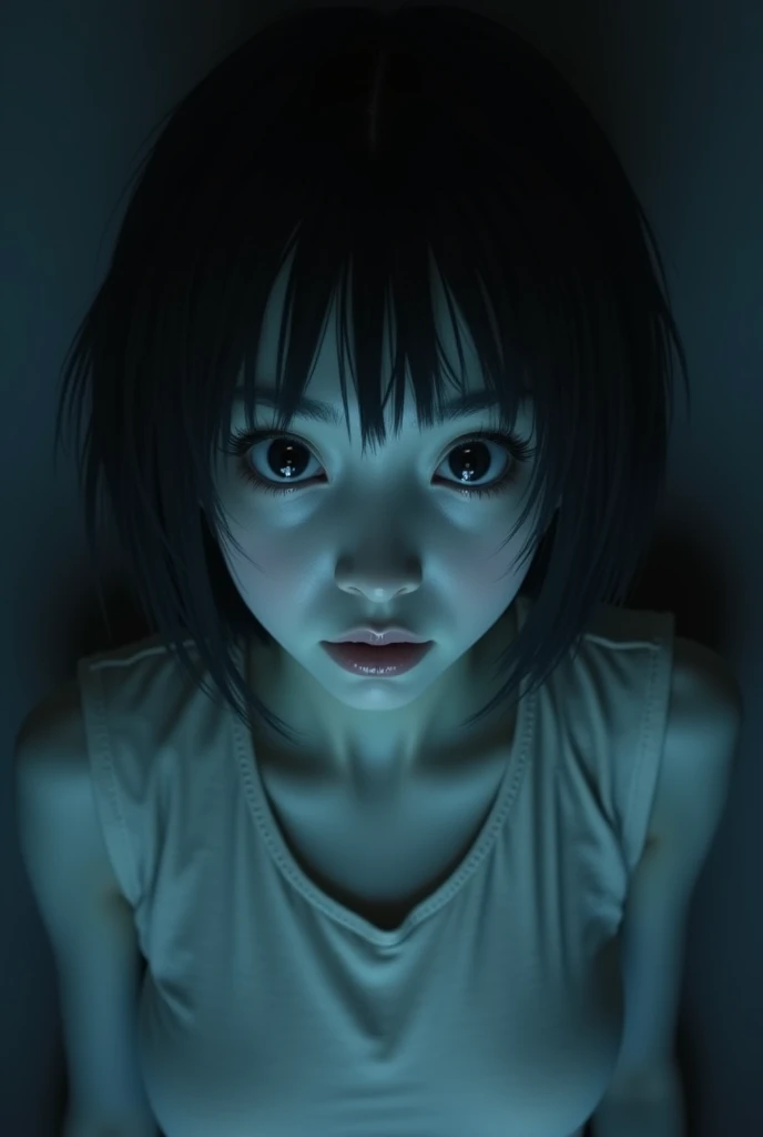 Has ah Sadako legend of Japan,pale blue skin , corto,With Vikini ...