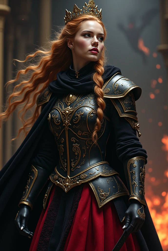 Obra de arte, impressive of a woman Khaleesi, in armor and a Gothic ...