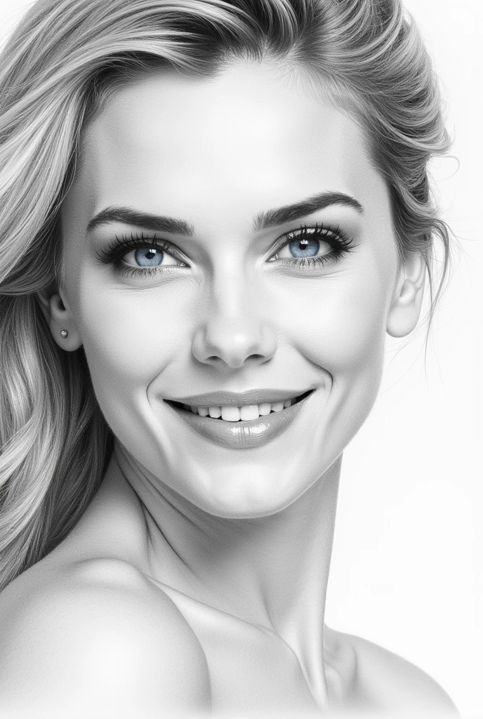 Scarlett Johansson, close-up, smiling, looking at the spectator - SeaArt AI