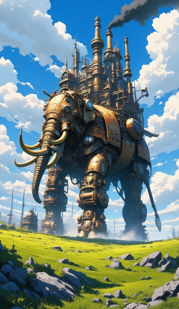 A steampunk-inspired, self-moving castle designed to look like an ...