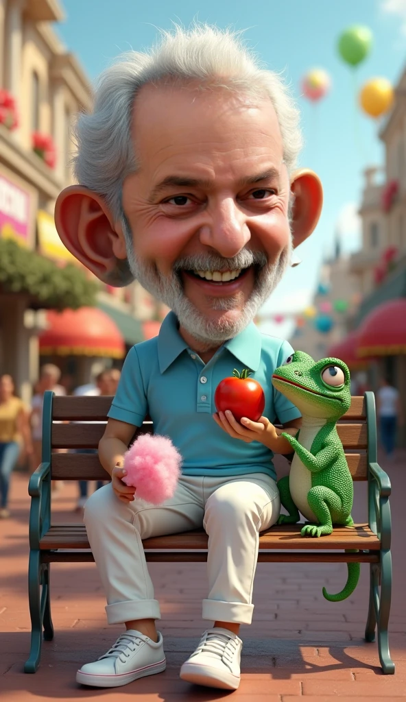 Prompt: A hyperrealistic caricature of Luiz Inácio Lula da Silva ...