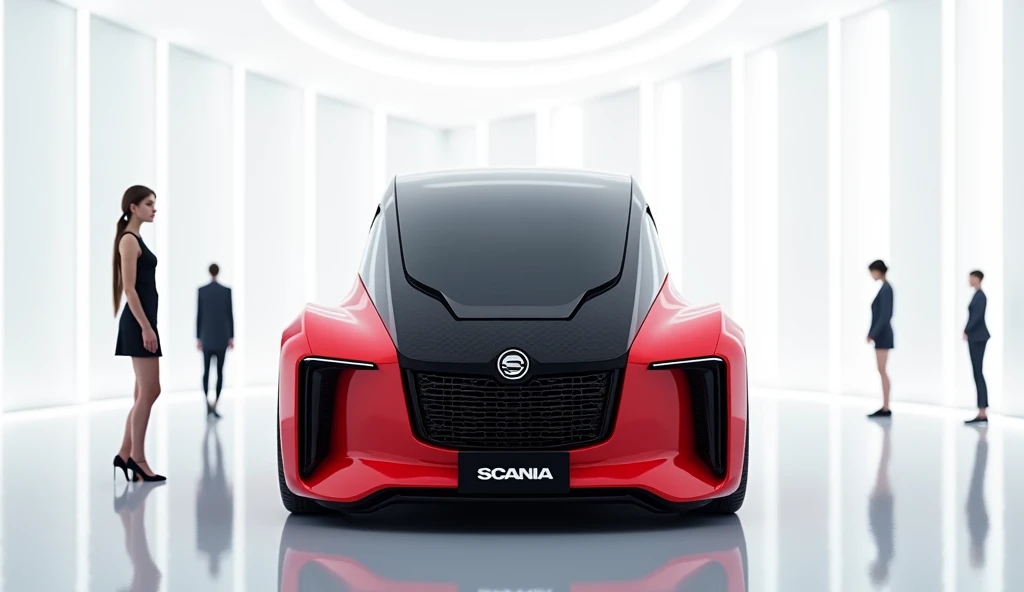 A front captivating and futuristic 3D render of a 2025 Scania r1000 ...